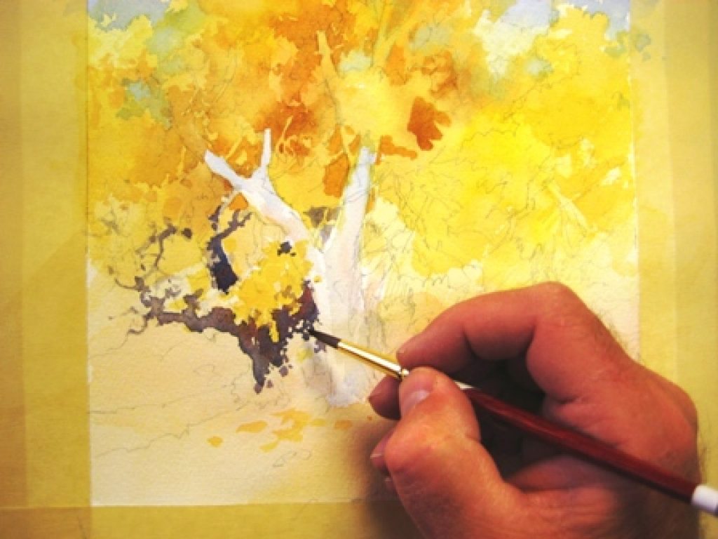 How To Paint Foliage Using Negative Painting In Watercolor Roland Lee