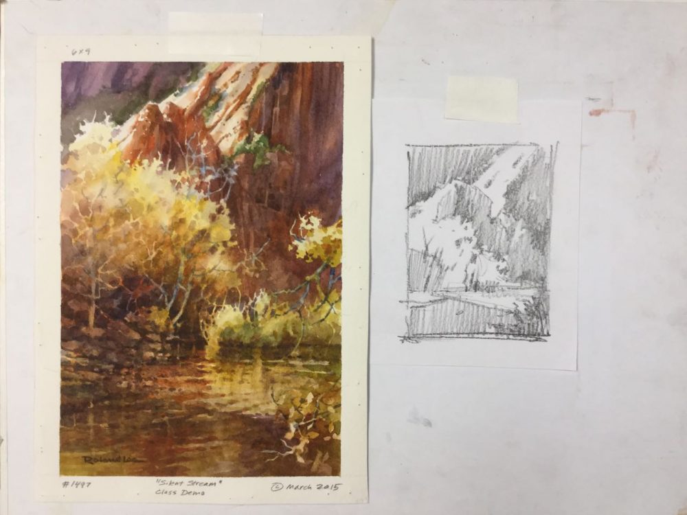 Value Study for Silent Stream – Roland Lee